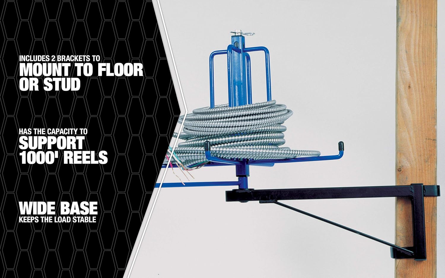 MH8110 Wire Smart Cable Dispenser, Floor or Stud Mounted - Emmett Tools